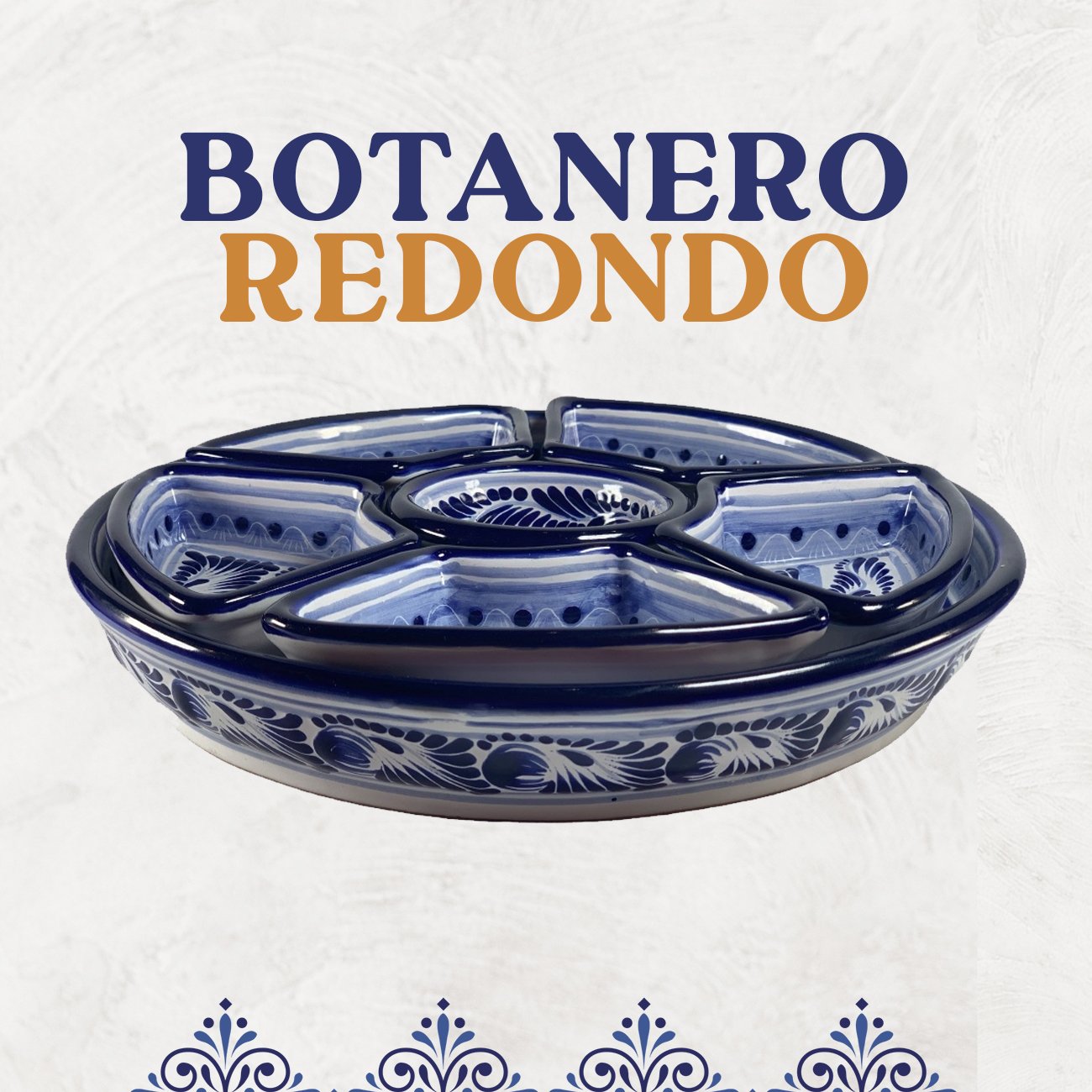 Botanero Redondo - Talavera y Artesanias By Talavera Salazar