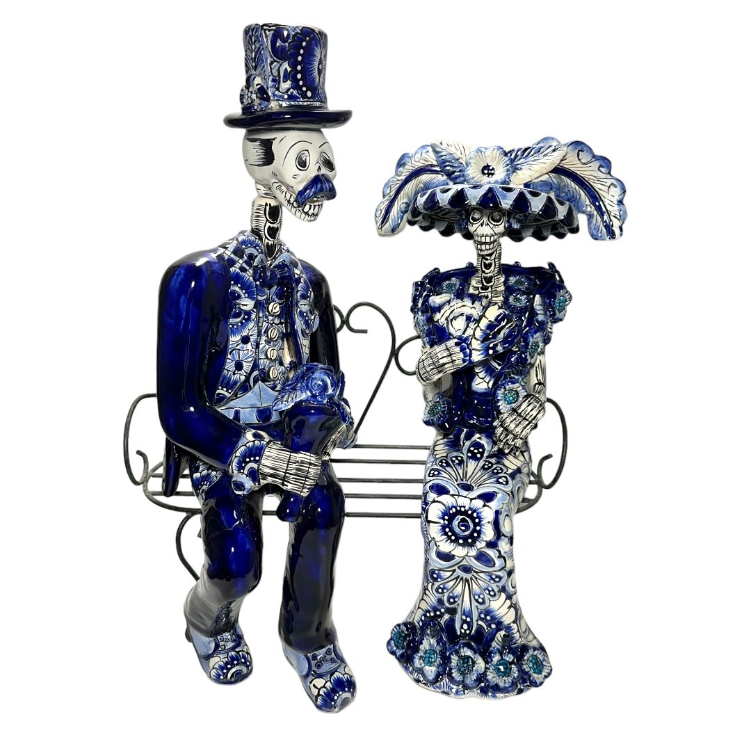 Catrines Banca De Novios 073- Dia De Muertos - Talavera y Artesanias By ...