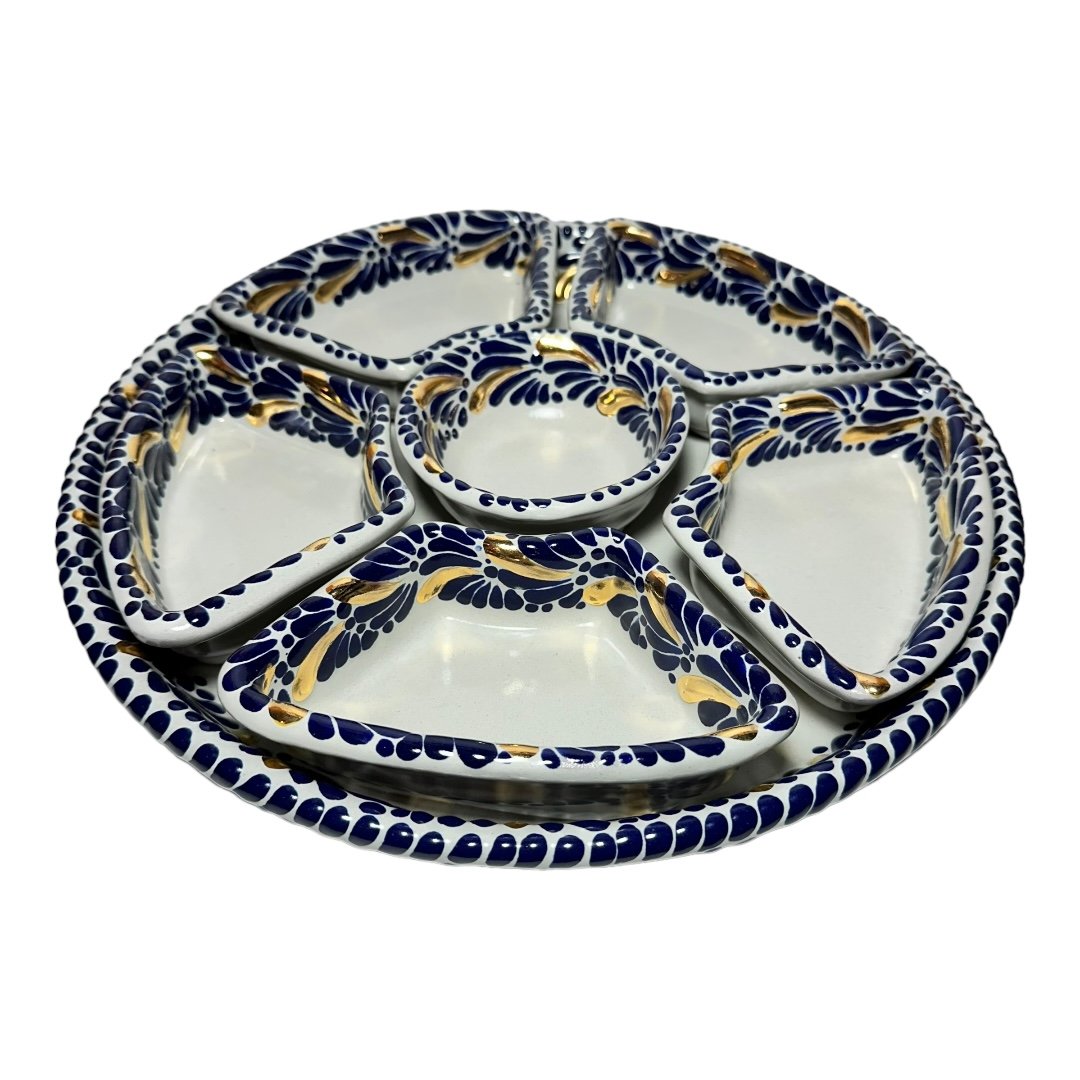 Botanero Redondo Fondo Tradicional Con Cobalto Mik Cenefa Y Destellos ...